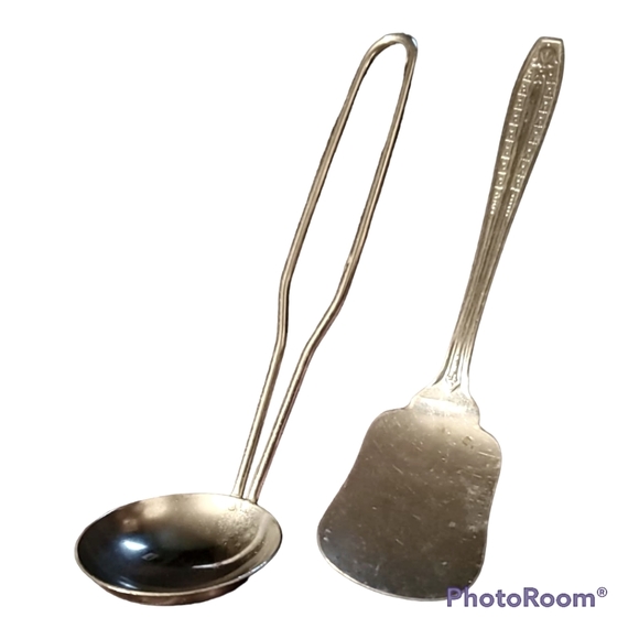 Vintage | Dining | Vintage Miniture Ladle Pastry Server Silvertone ...